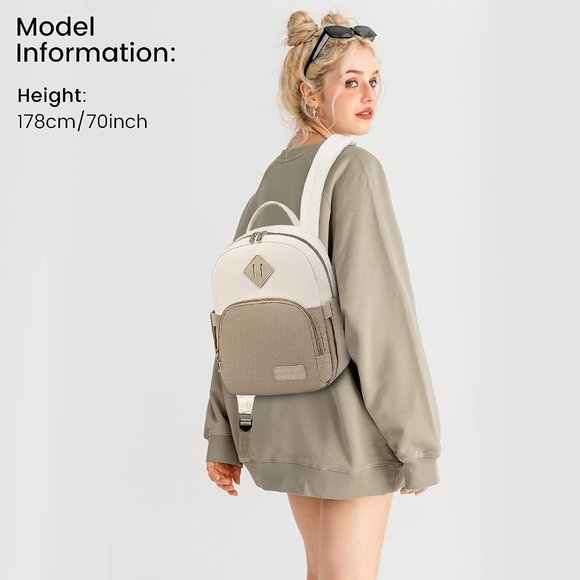 Bags | Women Khaki Cream Polyester Light Weight Small Waterproof Mini ...